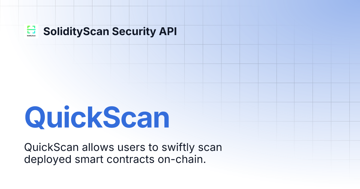 Quickscan Solidityscan Security Api